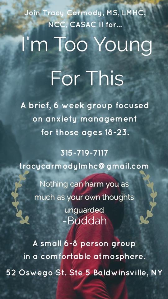 Groups/Events – Tracy Carmody, LMHC, CASAC